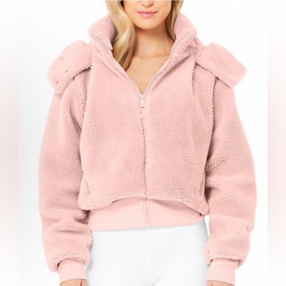 ALO Yoga | Jackets & Coats | Alo Foxy Sherpa Jacket Dusty Pink | Poshmark